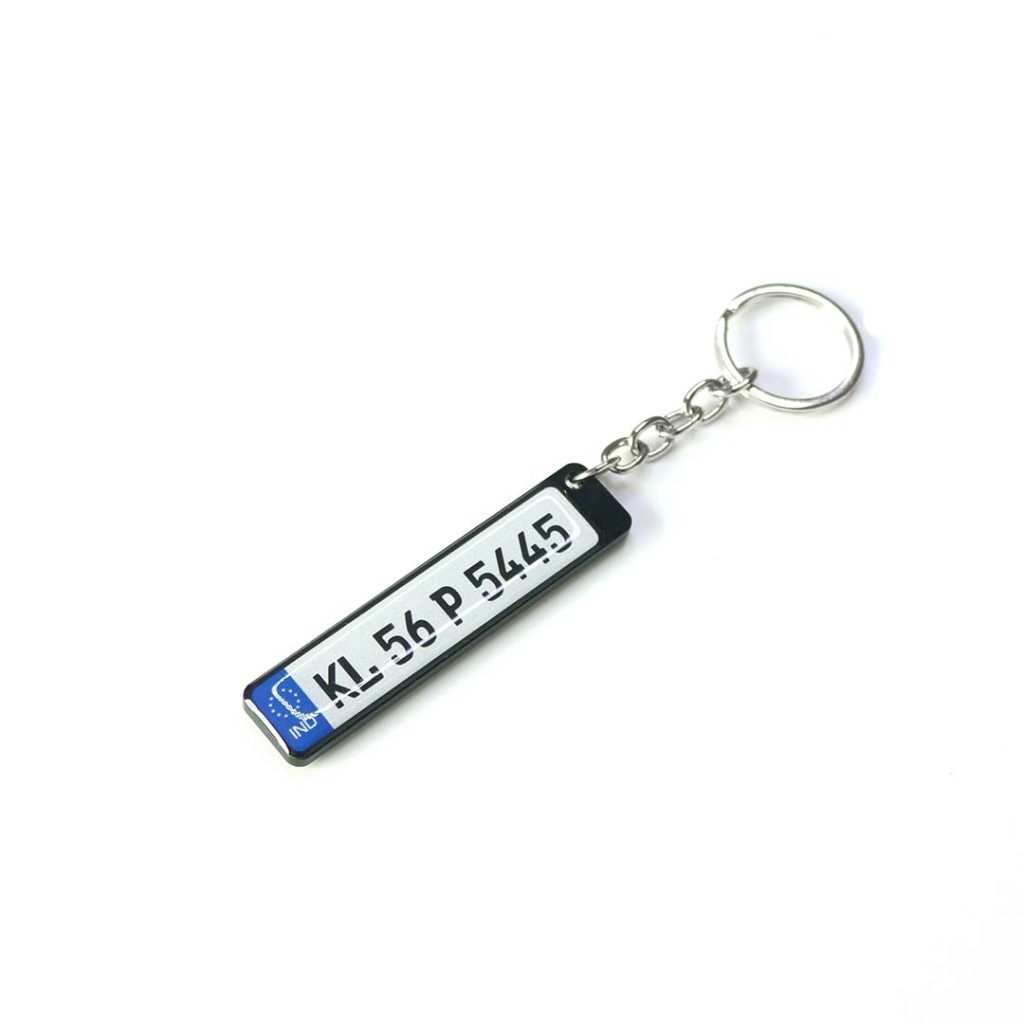 GEL NUMBER PLATE KEYCHAINS - NPD | NumberPlateDesign.com