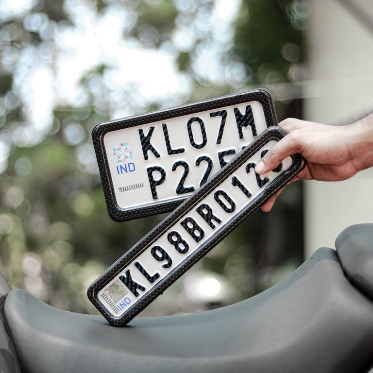 HSRP Bike Number Plate Gel Frame - CARBON GRILL - NPD ...