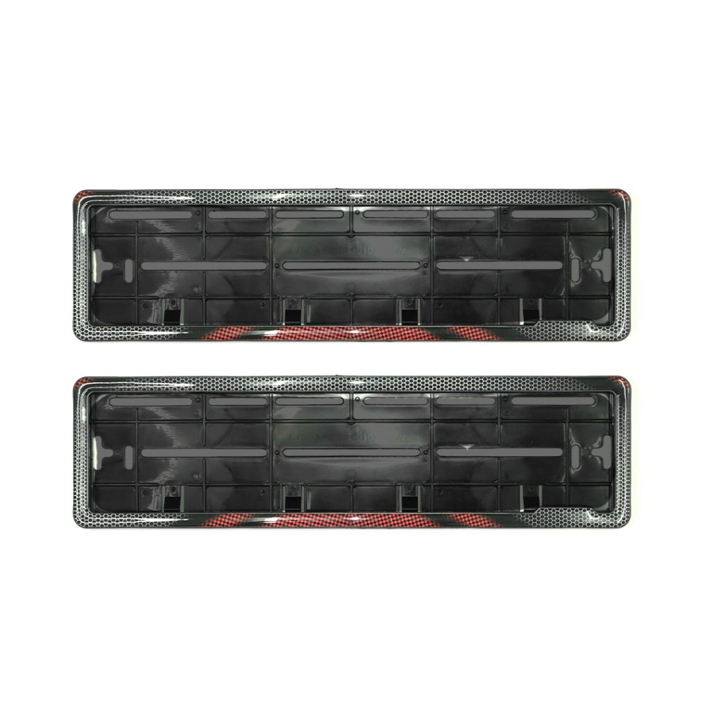 HSRP Car Number Plate Gel Frame - RED HONEY - NPD | NumberPlateDesign.com