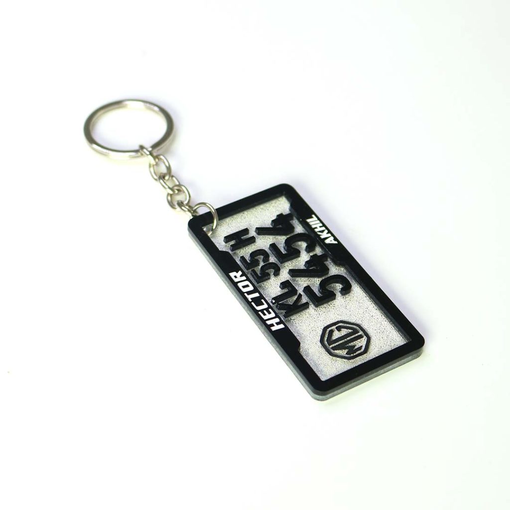 Acrylic Number Plate Keychain - NPD | NumberPlateDesign.com