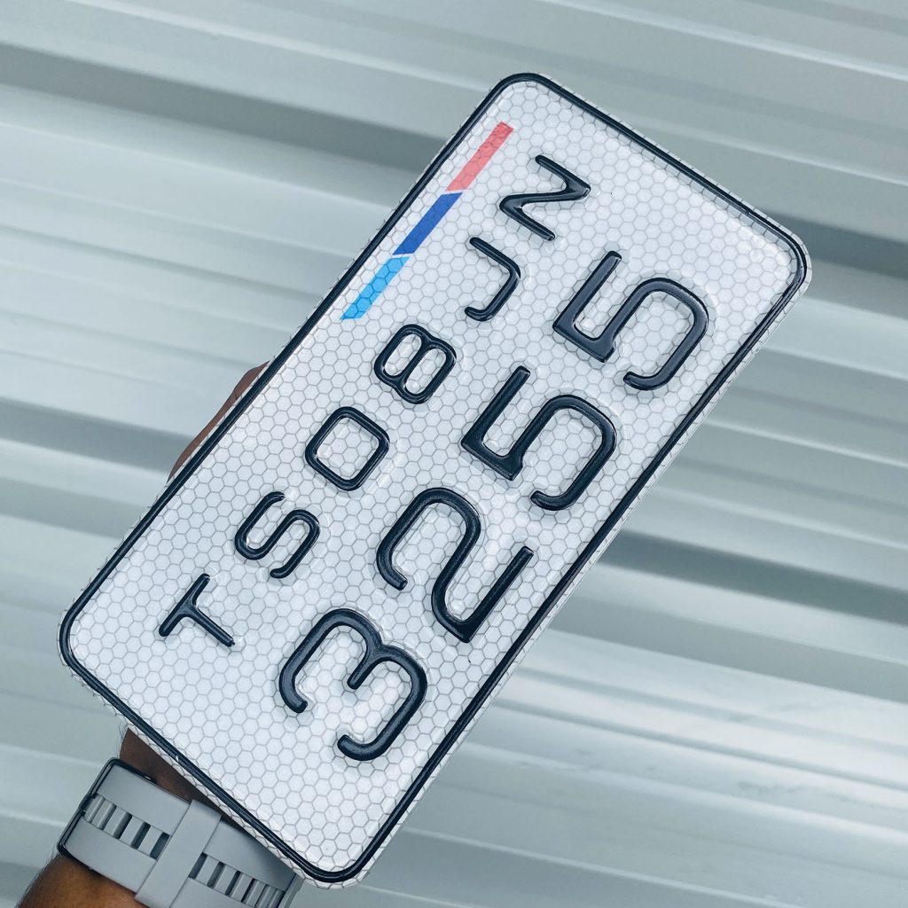 Euro Blue Flag Bike Aluminium Punching Number Plate - NPD ...