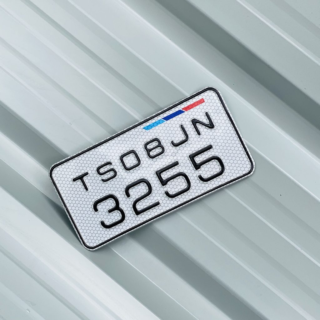 Euro Blue Flag Bike Aluminium Punching Number Plate - NPD ...