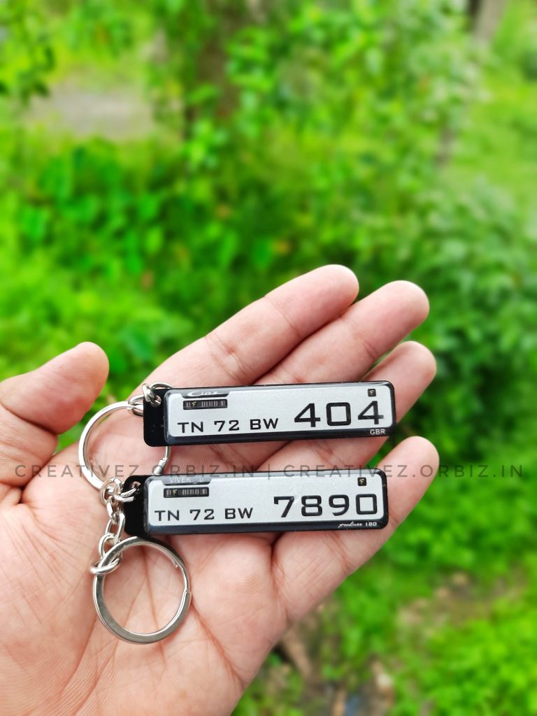 Number Plates Keychains Manufacturer - Orbiz Keychain Manufacturer